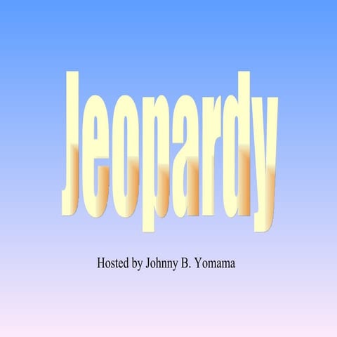 goal setting jeopardy | PPT