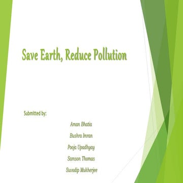 Save Earth, Stop Pollution | PPTX