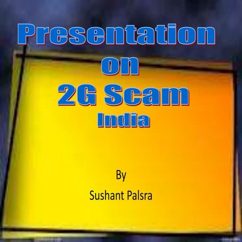 2 g scam | PPTX