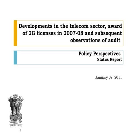 Allocation Of 2G Spectrum And Telecom Policy | PPT | Business ...
