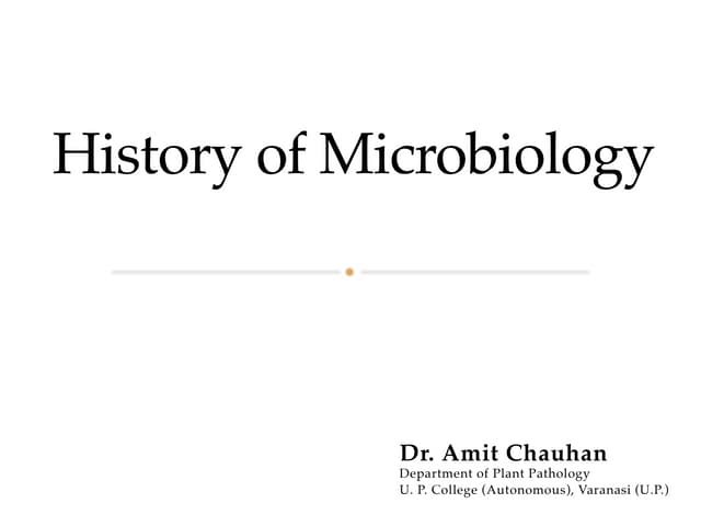 History of Microbiology - General microbiology.pdf | Science