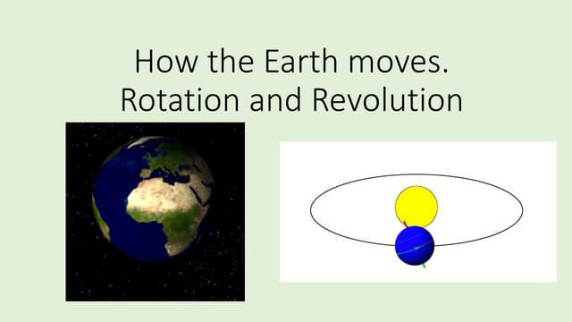 The movements of the Earth | PPT