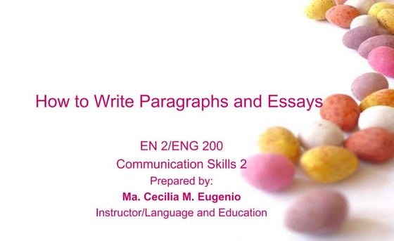 Writing a Paragraph | PPTX