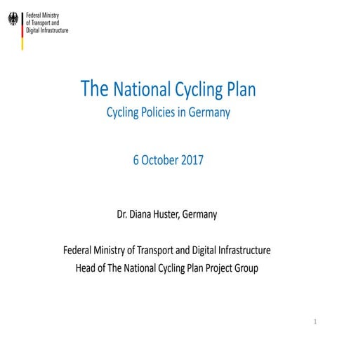 Diana Huster German cycling plan | PDF