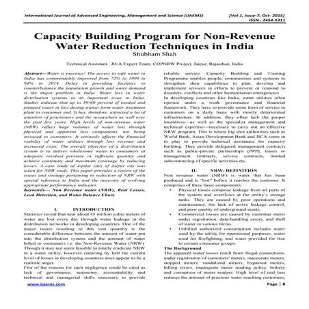 2 ijaems oct-2015-5-capacity building program for non-revenue water ...