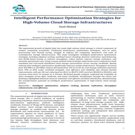 Intelligent Performance Optimization Strategies for High-Volume Cloud ...
