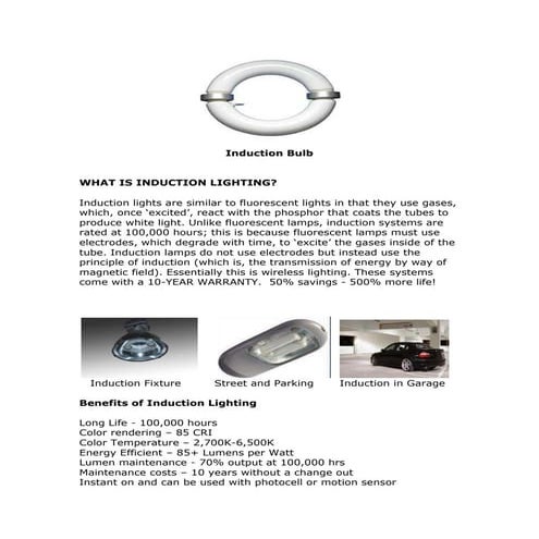Induction Lighting | DOCX