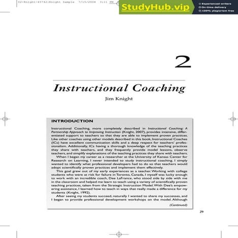 2 Instructional Coaching | PDF | Professional School | Postgraduate ...