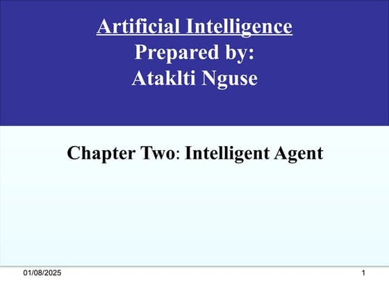 AI Agents, Agents in Artificial Intelligence | PPTX