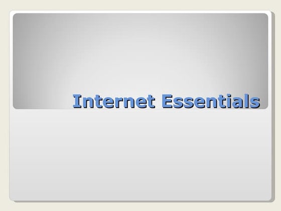 Introduction to internet | PPTX