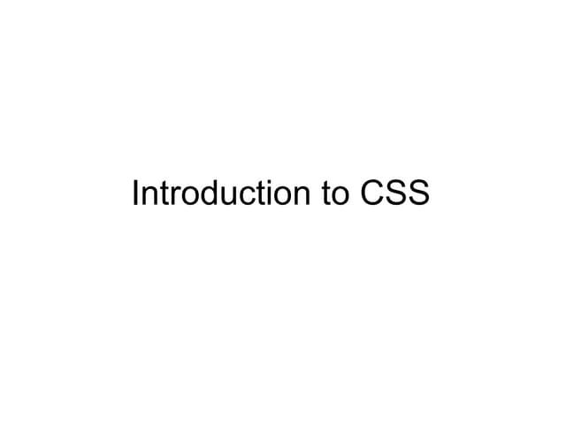 2 Introduction Css Ppt 2424