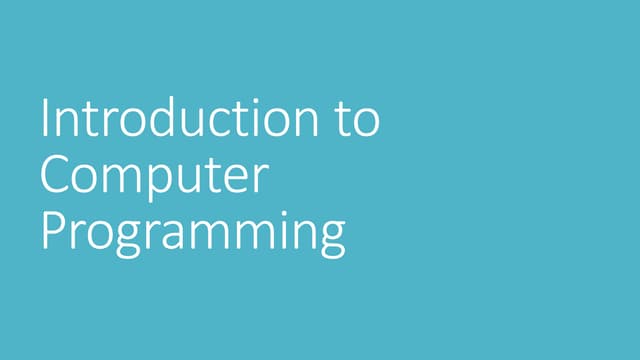 2 Introduction To Computer Programming Ppt 1496