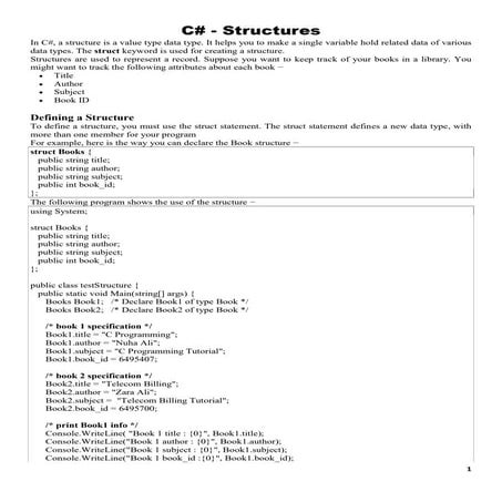 Comprehensive Guide to C# Structures, Enums, and Classes in Programming ...