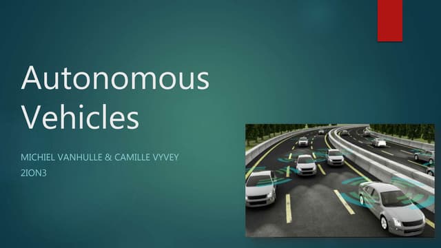 Presentatie autonomous driving level 5 | PPTX
