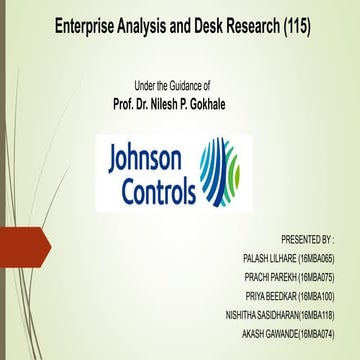 Johnson control presentation | PPTX