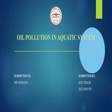 Oil Pollution | PPTX