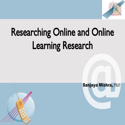 Researching Online and Online Learning Research | PPT