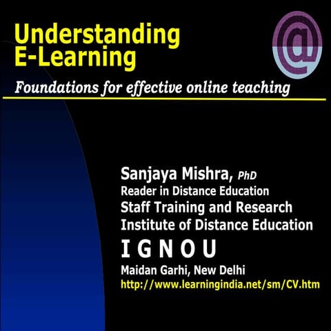Understanding E-Learning: Foundations for Effective... | PPT ...