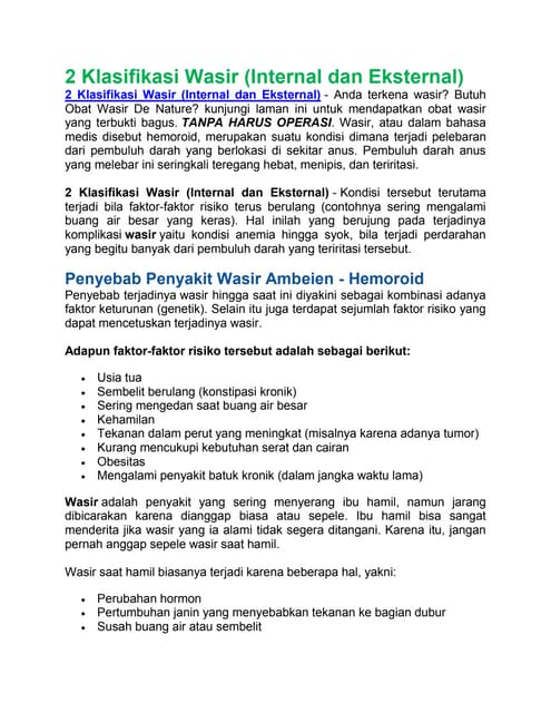 Hemorrhoid (wasir) | PPTX