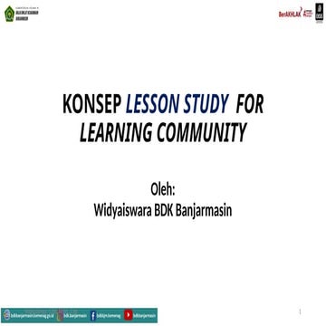 2 Konsep Lesson Study For Learning Community 1 Pptx
