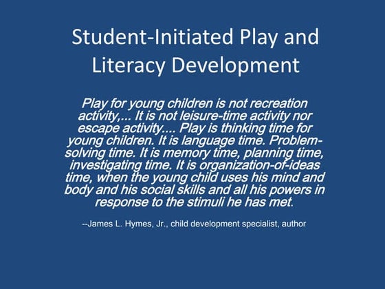 The Role of Play in Early Childhood Education | PPT
