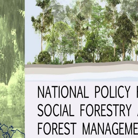 National policy for enhancing social forestry access and forest ...