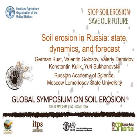 Soil erosion in Russia: state, dynamics, and forecast | PPT