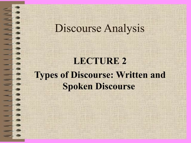 Differences between spoken and written discourse | PPT