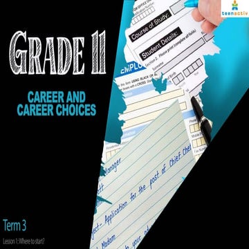 Life Orientation lesson Grade 11 Career and career choices. | PPTX