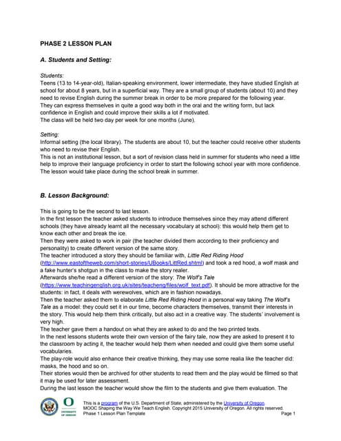Semi detailed lesson plan in english(plot of the story) | DOCX