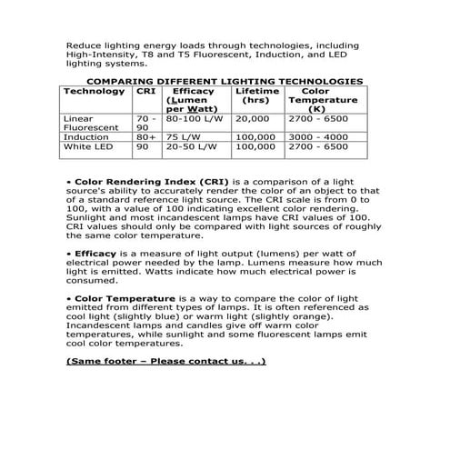 Lighting And Retrofit | DOCX