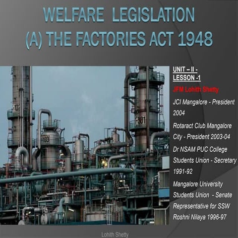 The Factories Act 1948 | PDF