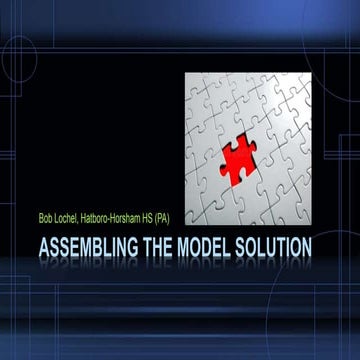Assembling The Model Solution | PPT