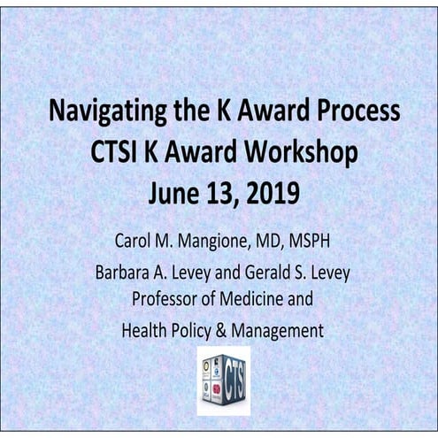 Navigating the K Award Process | PDF