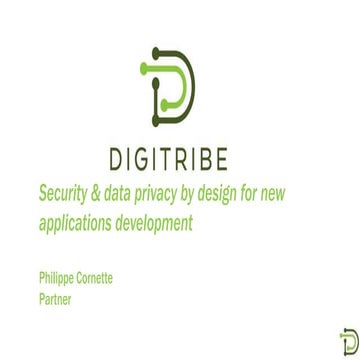 Fintech Belgium - MeetUp on The Right Tech for your FinTech - Philippe ...