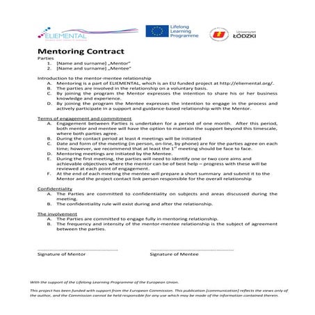 2 mentoring contract final version | PDF