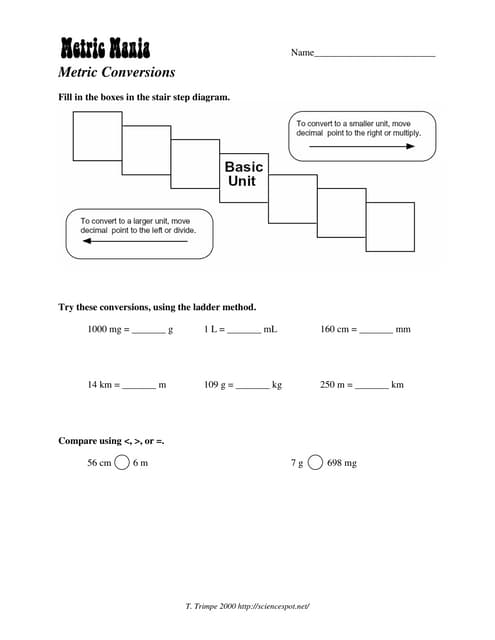 Biology metric system | DOCX