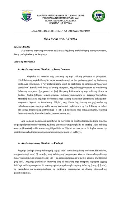 FIL 10 KUWARTER 2 - ETIMOLOHIYA.pptxAng etimolohiya (pinagmulan ng salita) ay ang pag-aaral ng ...