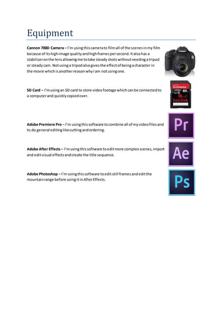 Equipment list | DOCX