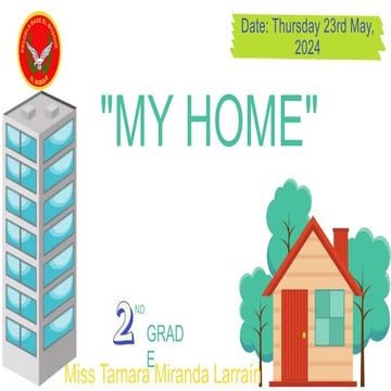 MY house, vocabulary second grade, chilean education | PPTX