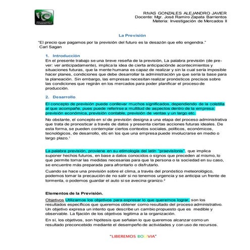 La Prevision | DOCX