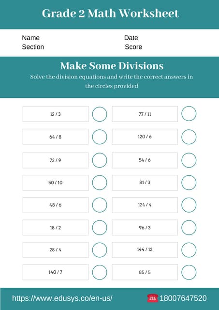 free 2nd grade math worksheet | PDF