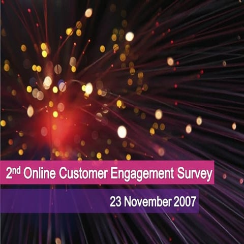 2nd Online Customer Engagement Survey | PPT