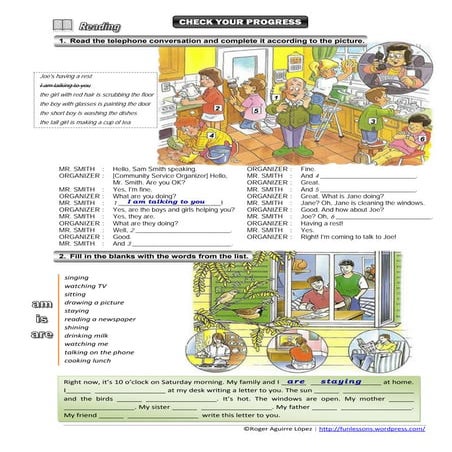 Present progressive tense | PDF