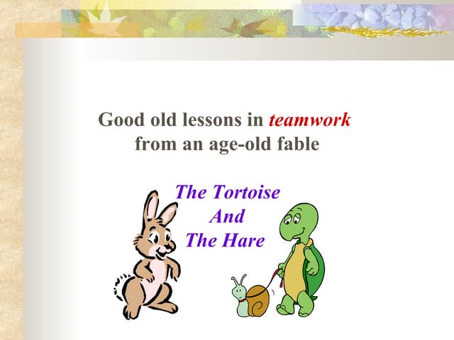 New Version of Tortoise and Hare story | PPT