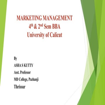 2nd & 4th sem BBA marketing management session 1 (1) | PPTX