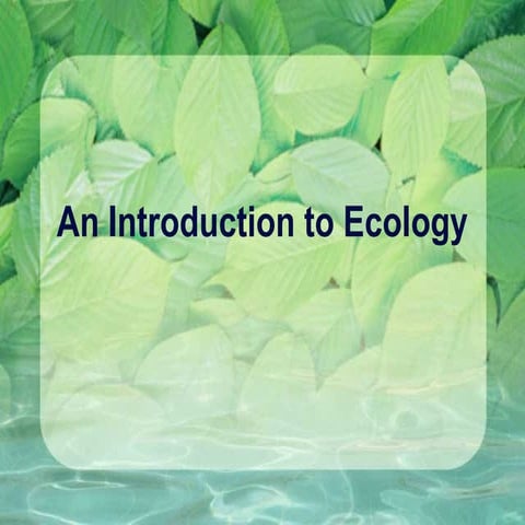 AP Biology An introduction to ecology | PPT
