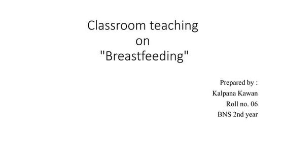 Breastfeeding basics | PPTX