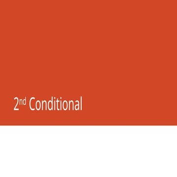 2nd Conditional english language powerpoint | PPT