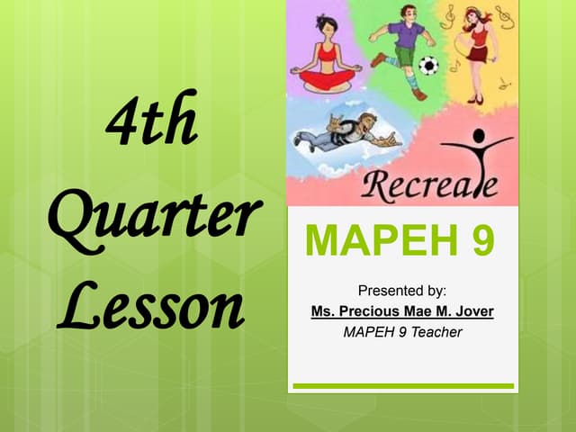 ACTIVE RECREATION for grade 10 Pe quarter1 | PPTX